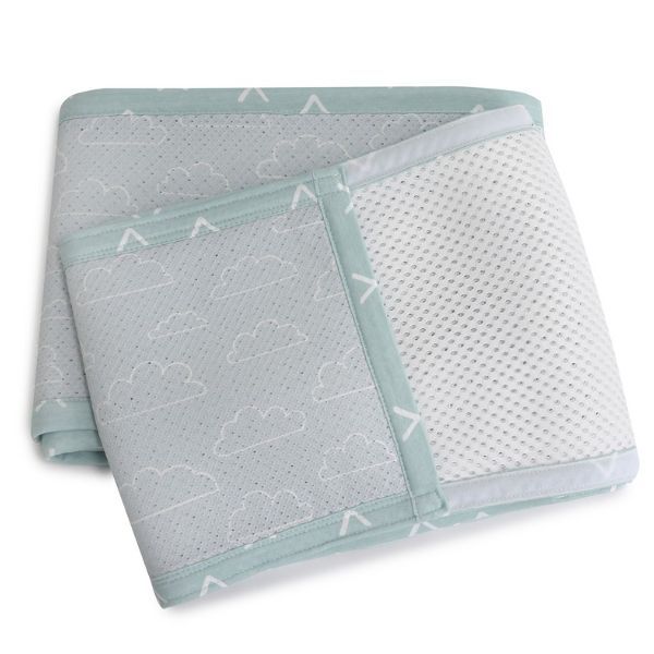 Bubba Blue Nordic Cot Liner Dusty Sky/Mint